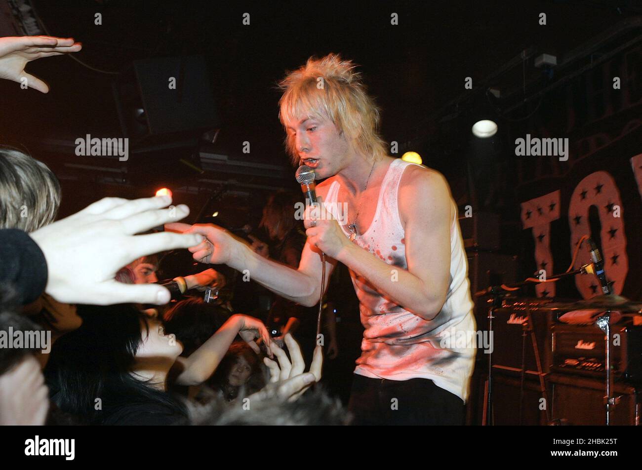 Donny Tourette, lead singer of Towers of London, and his band perform ...