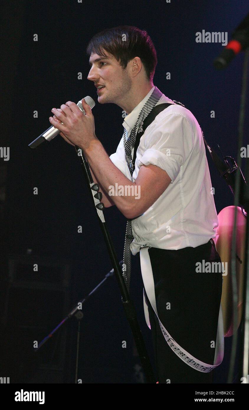 Dan Gillespie Sells, lead singer of The Feeling, performs on stage at ...