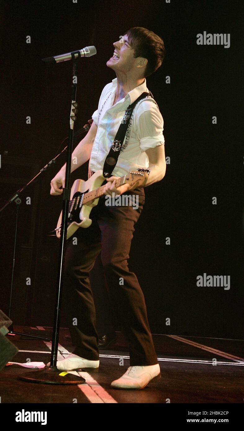 Dan Gillespie Sells, lead singer of The Feeling, performs on stage at ...