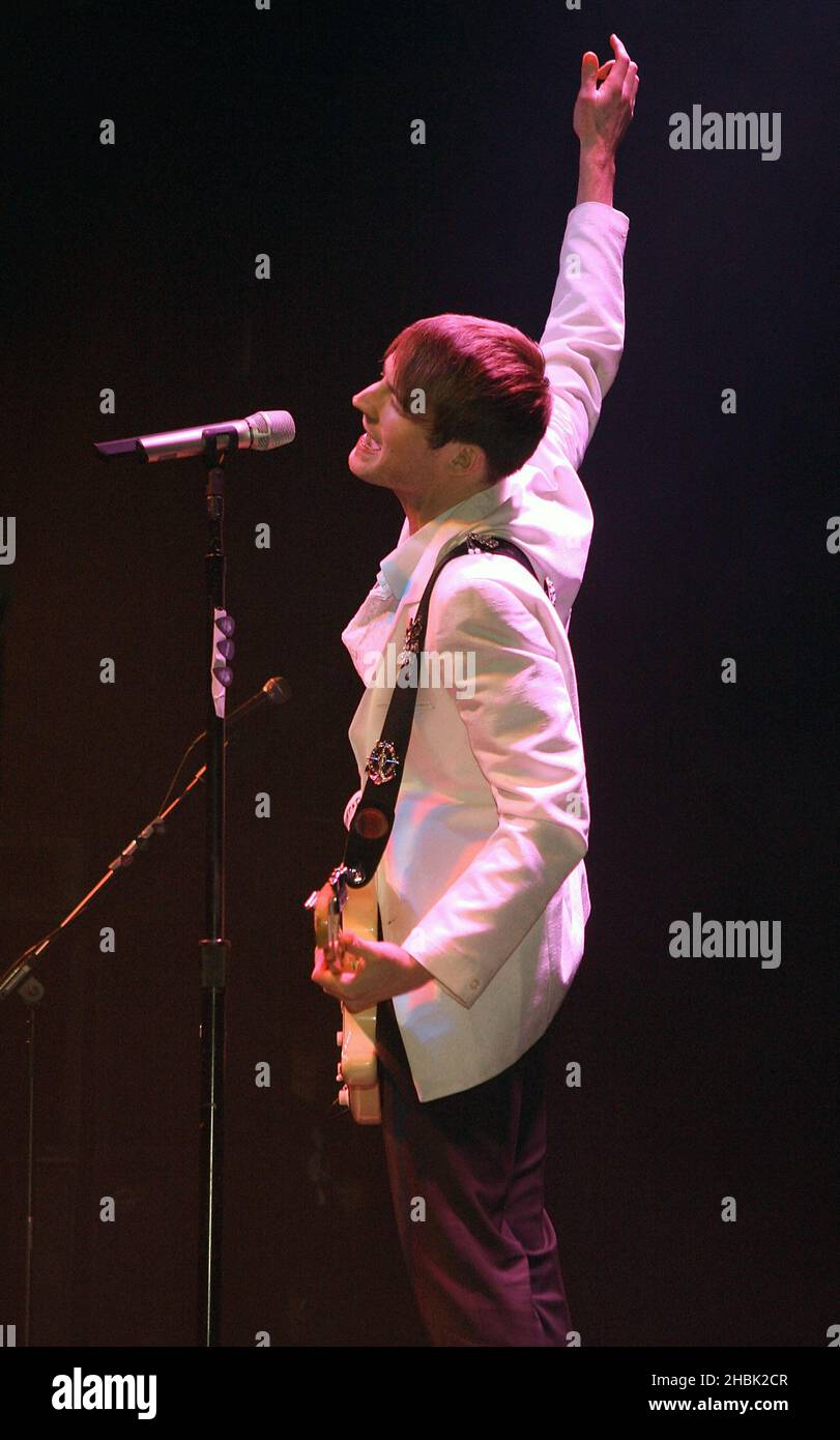 Dan Gillespie Sells, lead singer of The Feeling, performs on stage at ...