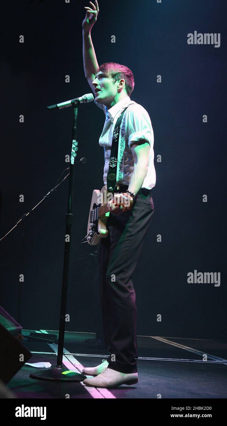 Dan Gillespie Sells, lead singer of The Feeling, performs on stage at ...