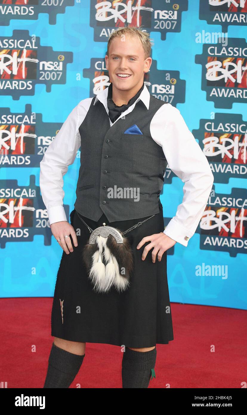 Nicky spence attending the 2007 classical brit awards hi-res stock ...