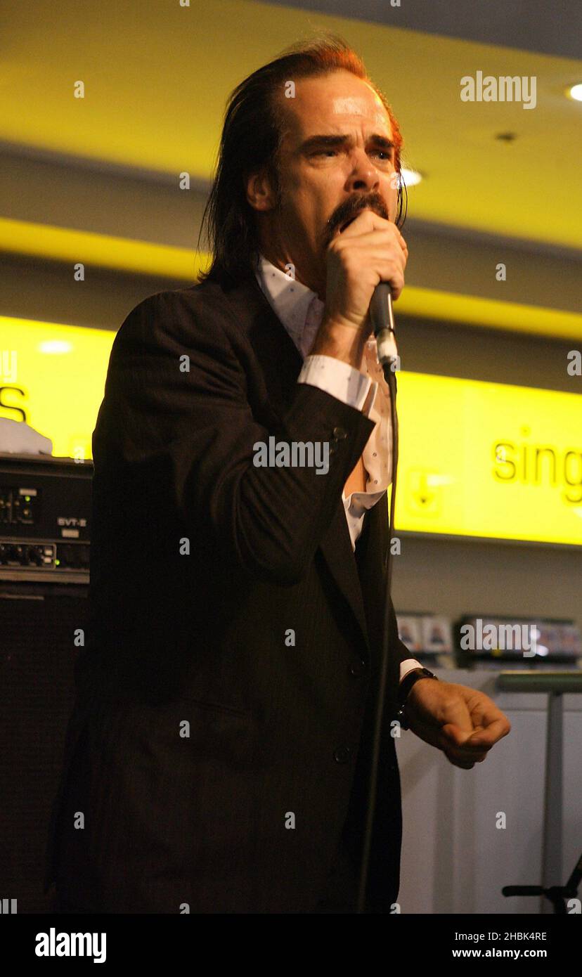 Nick Cave and his band Grinderman perform during a ceremony to announce ...