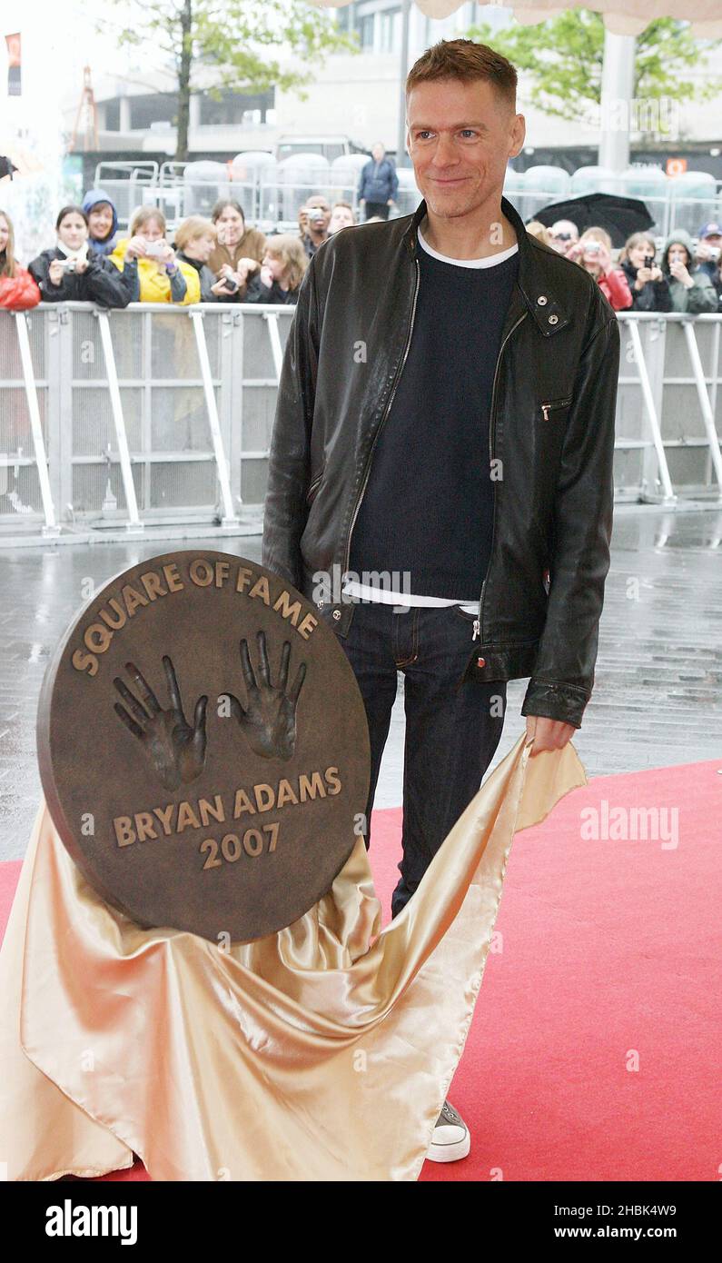 Bryan Adams unveils his Square of Fame Plaque at Wembley Arena in ...