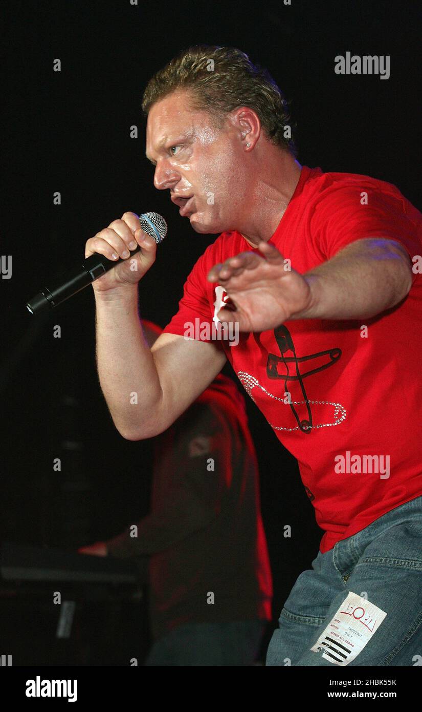 Andy Bell of Erasure performs at the G-A-Y Astoria on May 19, 2007 in ...