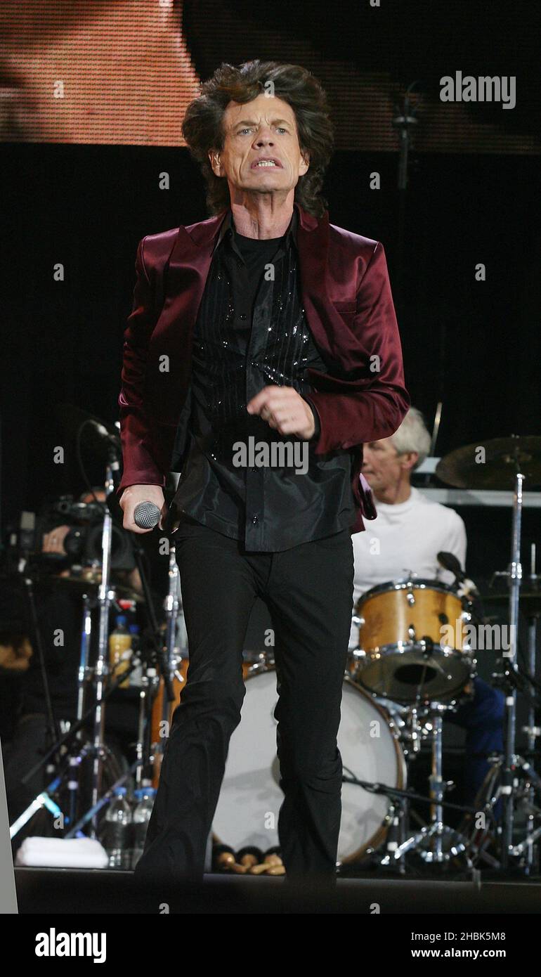 The rolling stones live at isle of wight festival hi-res stock ...