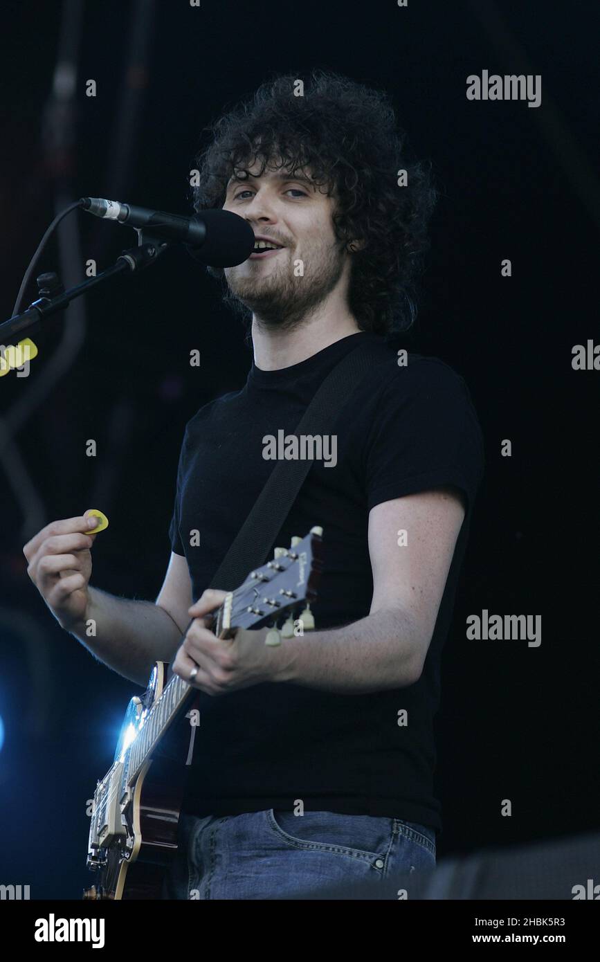 John Fratelli of the Fratellis live at the Isle of Wight Festival ...
