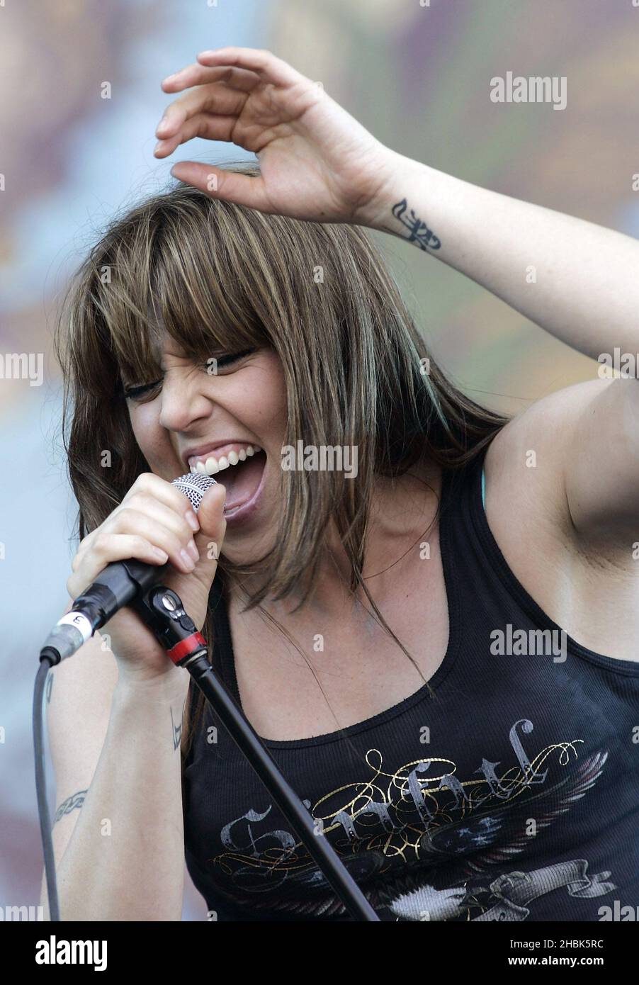 Mel C at the Isle of Wight Festival, Newport, on June 9,2007 Stock ...