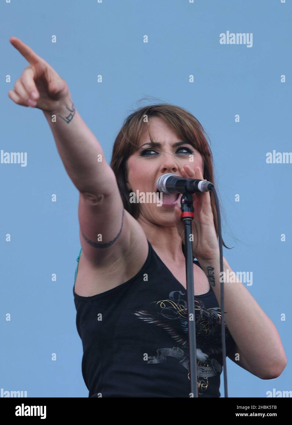 Mel C at the Isle of Wight Festival, Newport, on June 9,2007 Stock ...