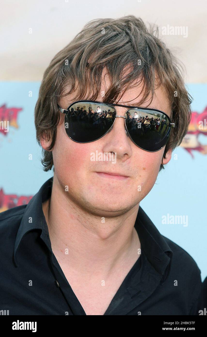 Tom Chaplin from the band Keane poses backstage at Isle of Wight ...