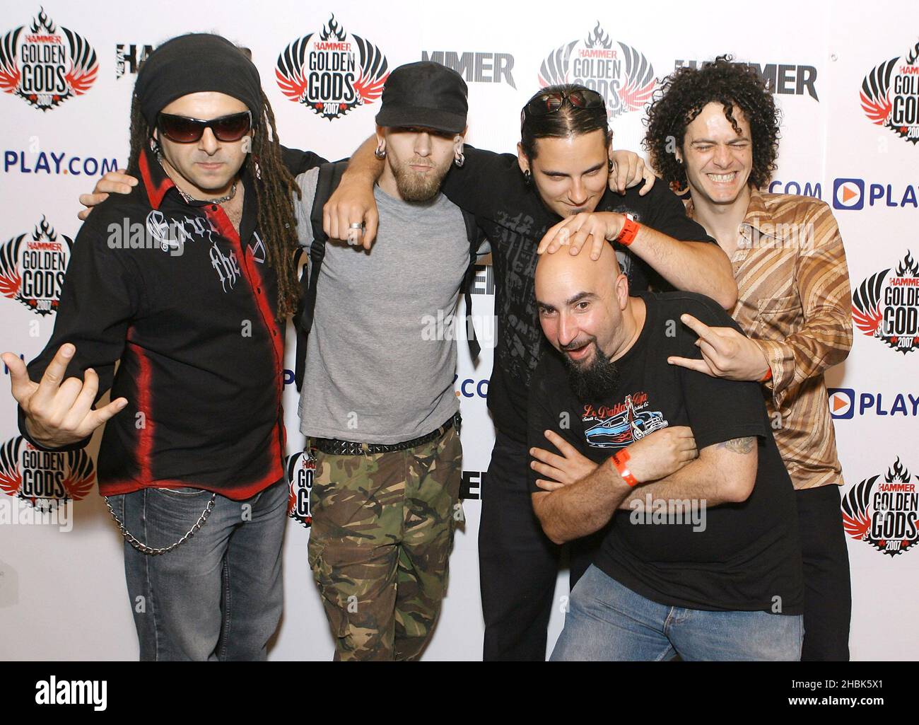 Breed 77 arrive at the Metal Hammer Awards held at Koko, north London ...