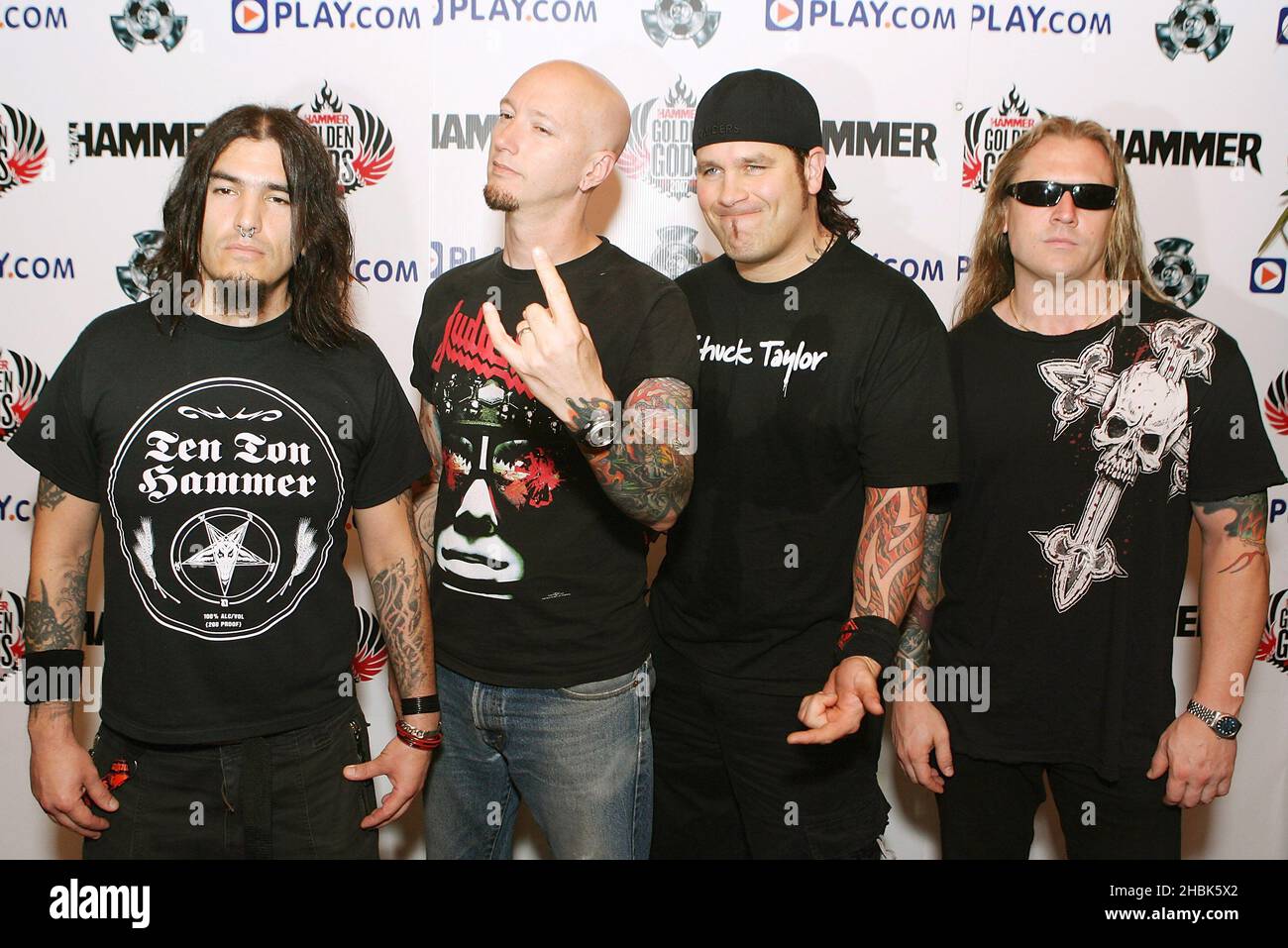 Machine head arrive at the metal hammer held at koko hi-res stock ...