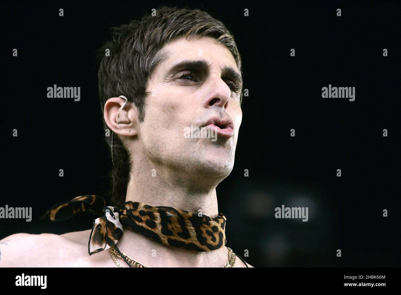 Perry Farrell and his band Satellite Party perform on stage at the O2 ...
