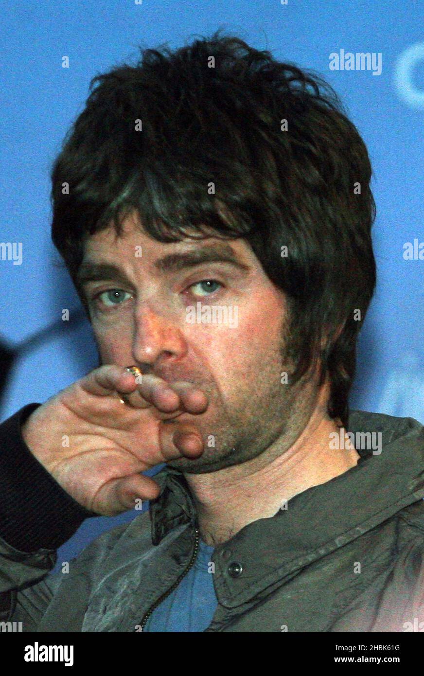 Noel Gallagher backstage the O2 Wireless Festival at Hyde Park, London ...