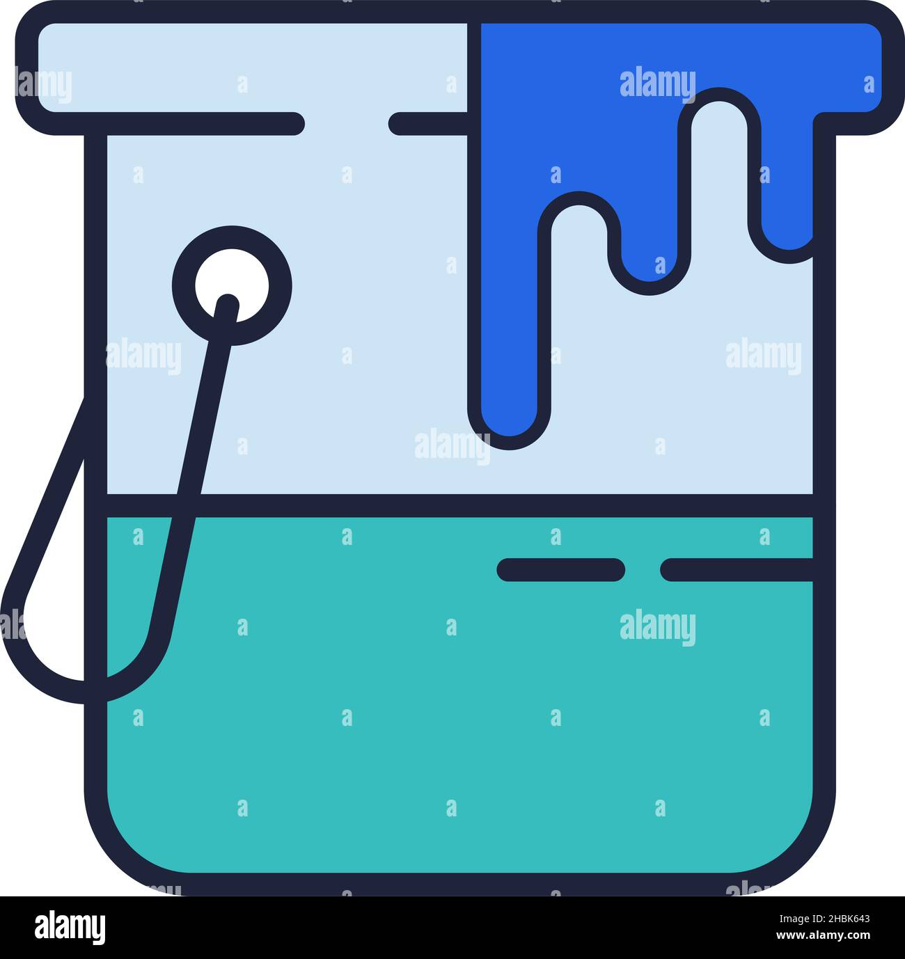 Paint bucket vector can container icon isolated Stock Vector Image ...
