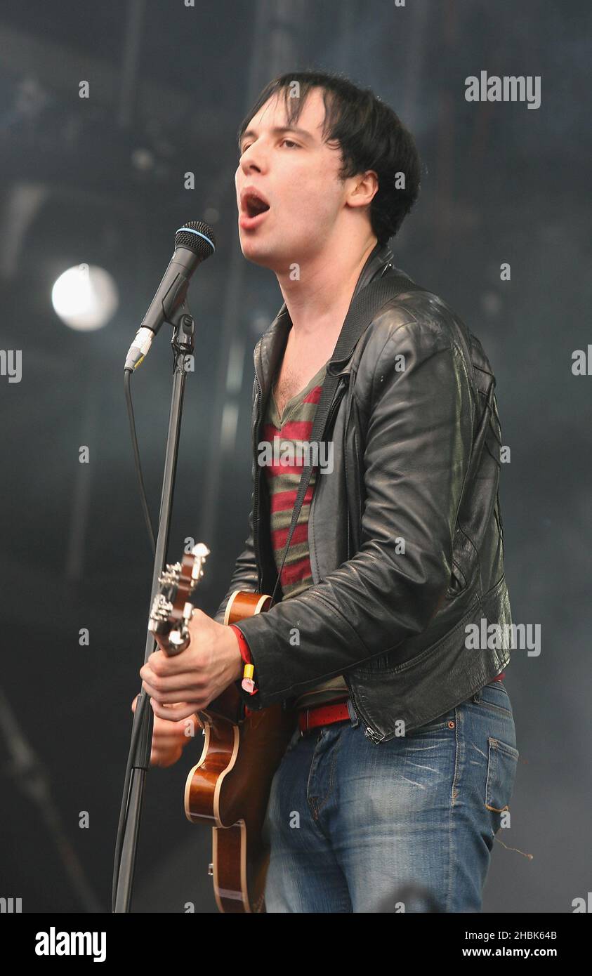 Ryan Jarman of The Cribs live on stage on day 4 of the 2007 Wireless 02 ...