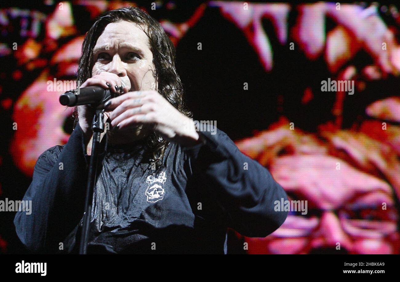 Ozzy Osbourne performs in concert at Wembley Arena in north London ...