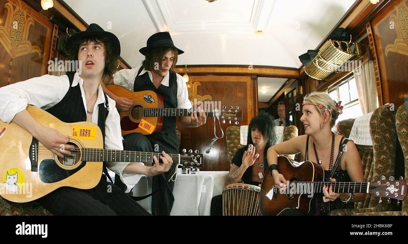 The krak play live set on board the orient express hi-res stock ...