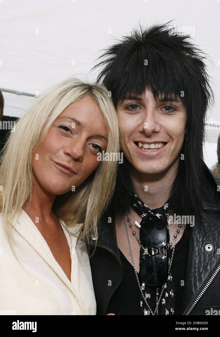 Rev of Towers of London and girlfriend Rachel pose at the 'Hard Rock ...