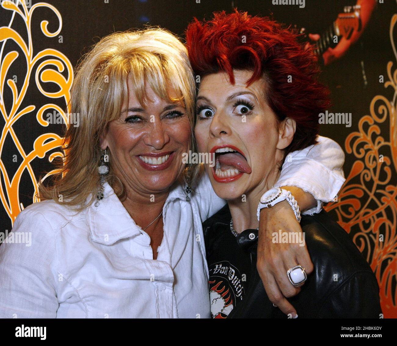 Cleo Rocos (right) and Carol Malone pose backstage at the 'Hard Rock ...