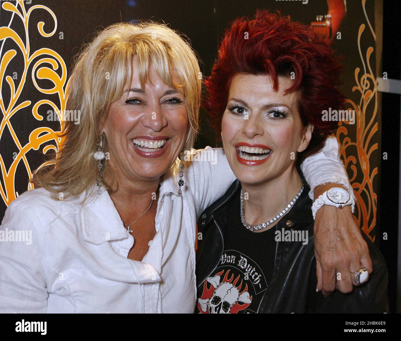 Cleo Rocos (right) and Carol Malone pose backstage at the 'Hard Rock ...
