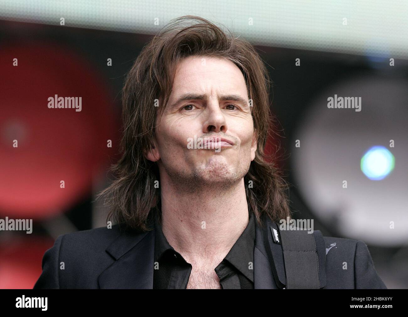 John Taylor on stage during the Duran Duran performance during the ...