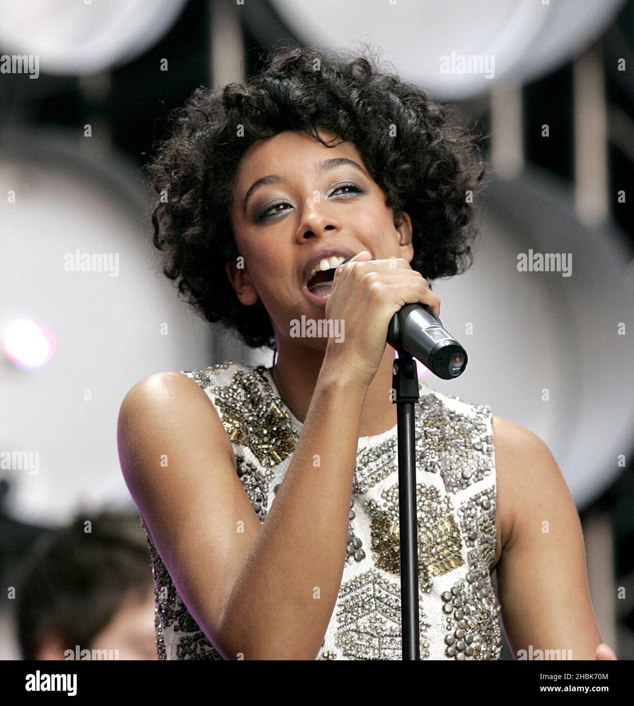 Corrine Bailey Rae performs during the charity concert at Wembley ...