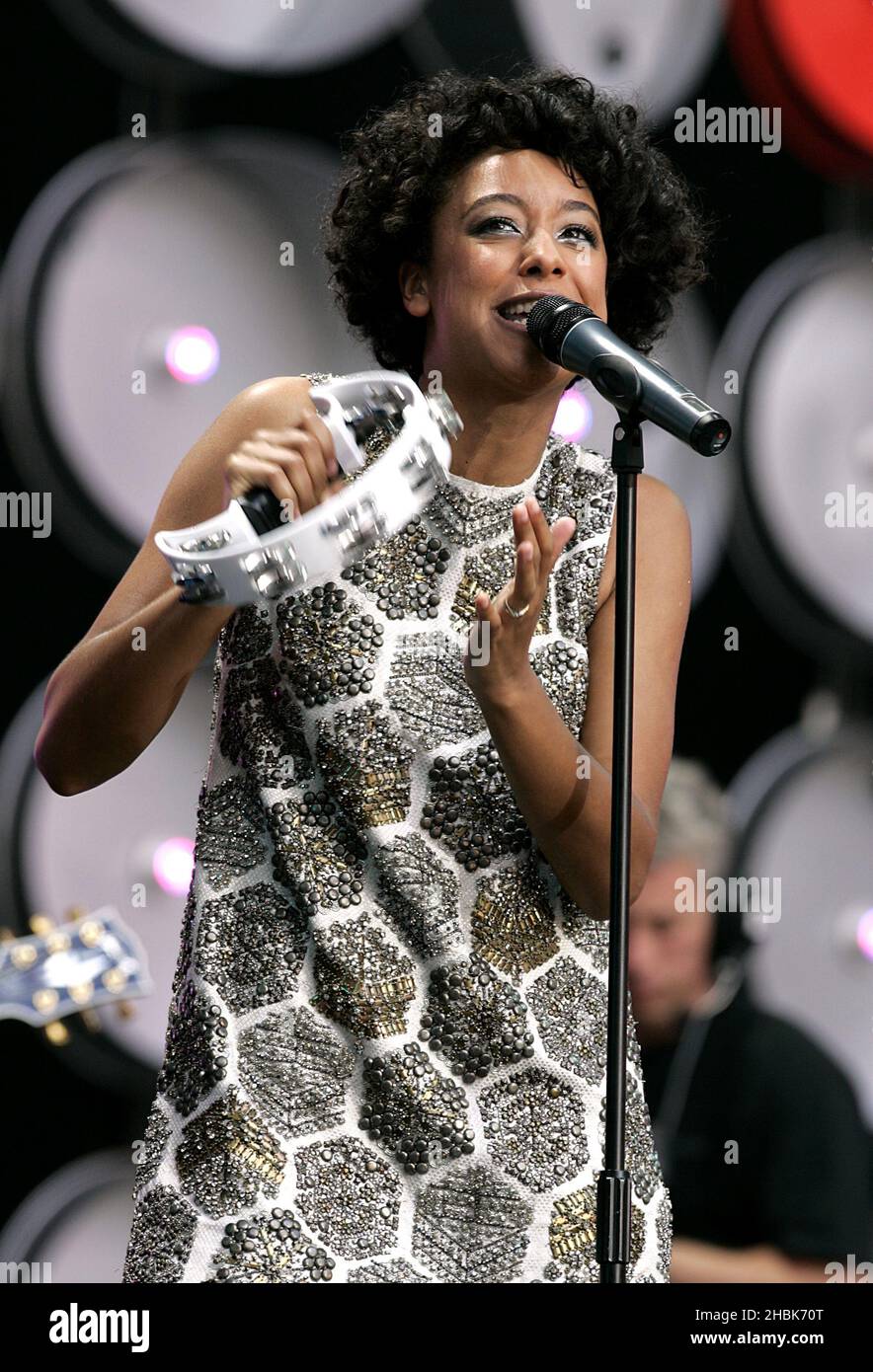 Corrine Bailey Rae performs during the charity concert at Wembley ...