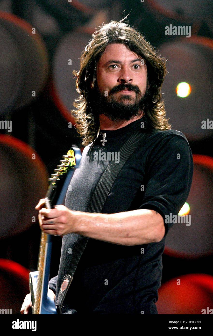 Dave Grohl on stage during Foo Fighters performance during the charity ...