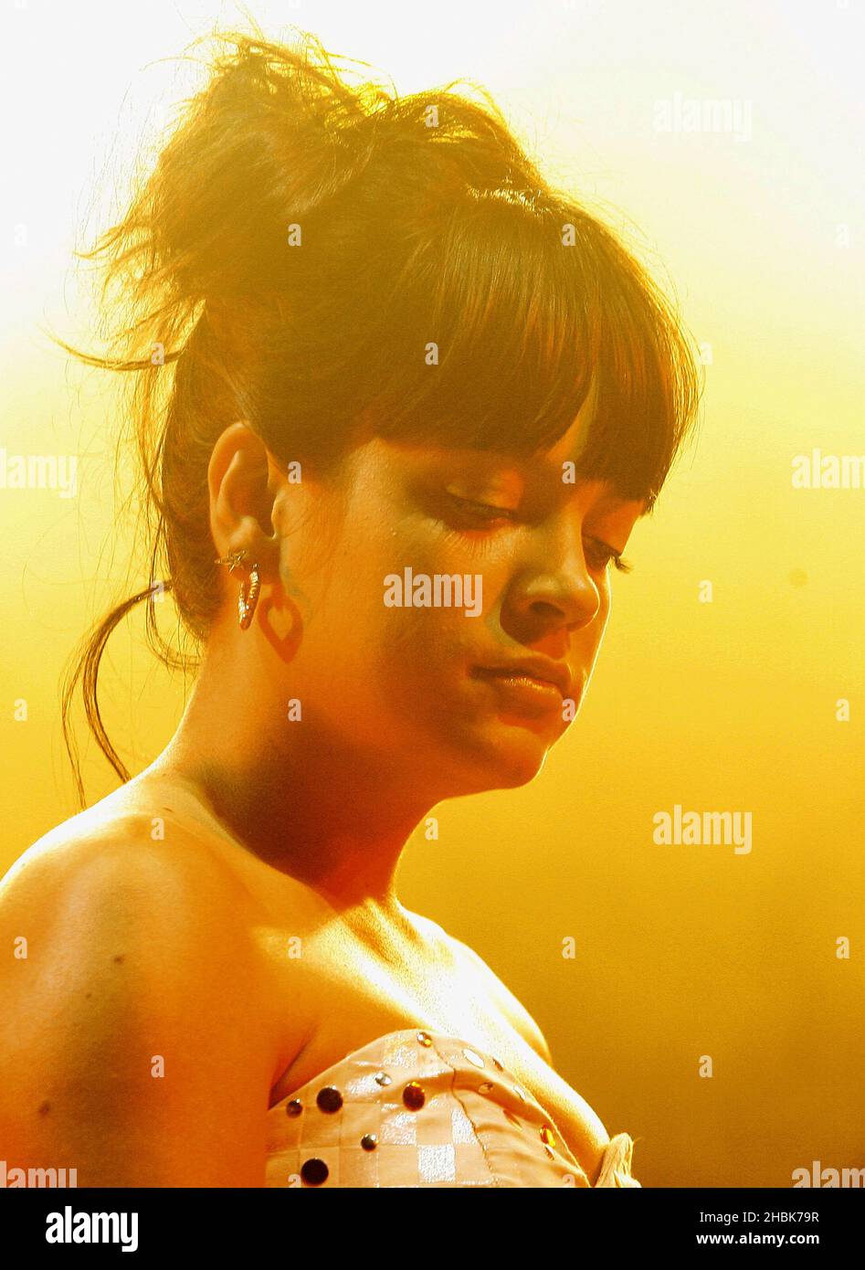 Lily allen performs at somerset house in london hi-res stock ...