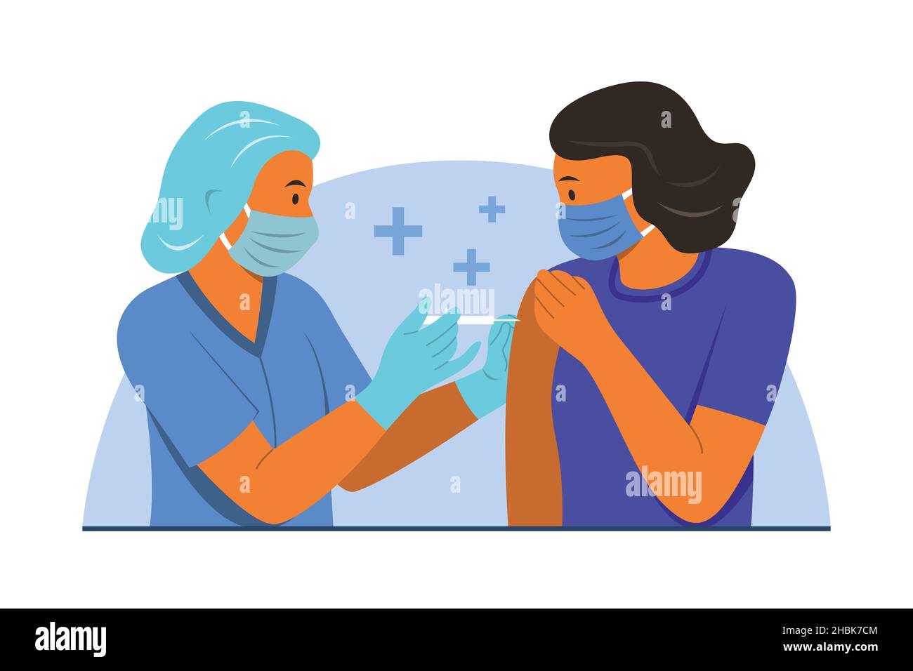 Medical staff vaccine clinic Cut Out Stock Images & Pictures - Alamy