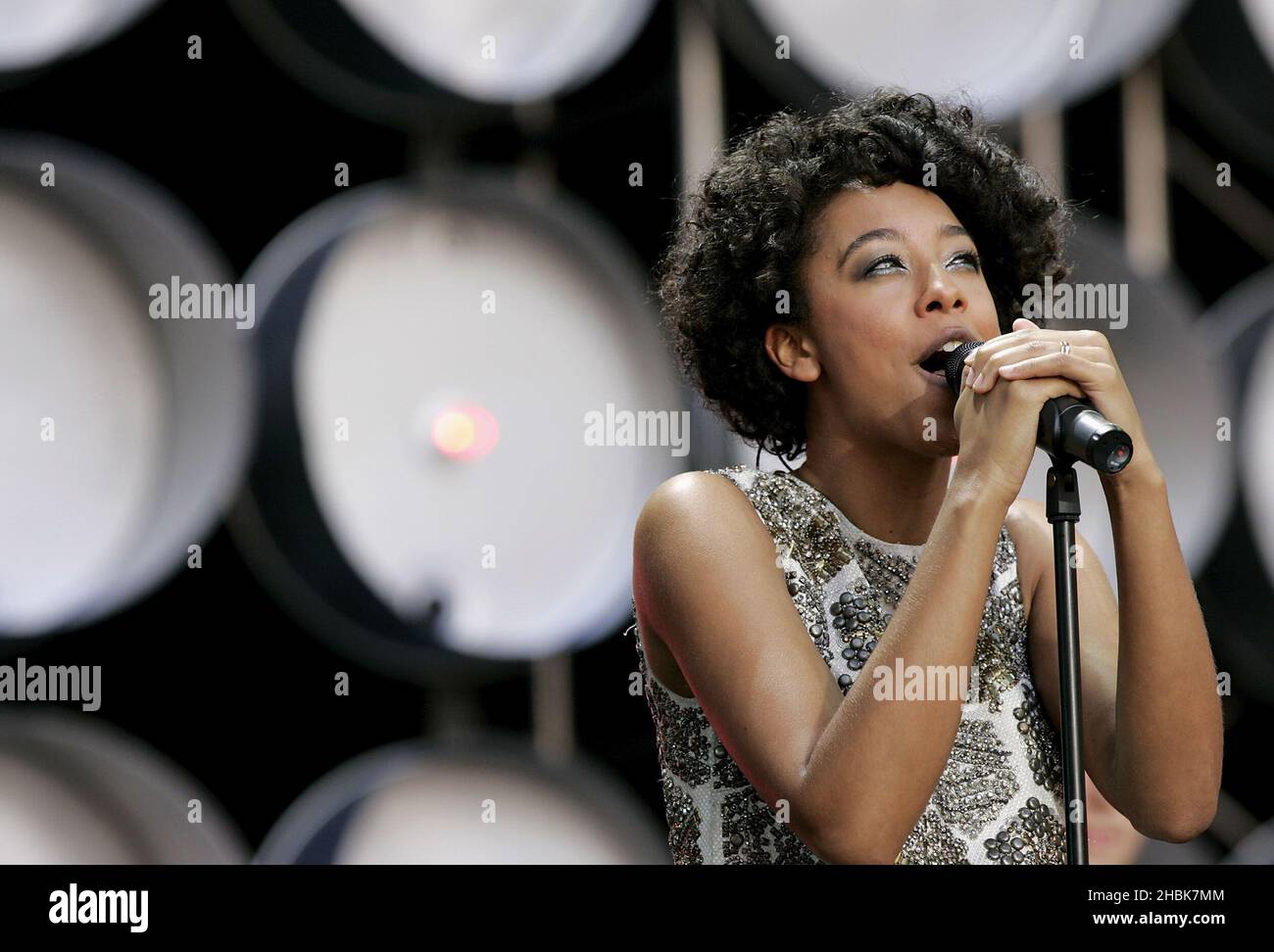 Corinne Bailey Rae performs during the charity concert at Wembley ...