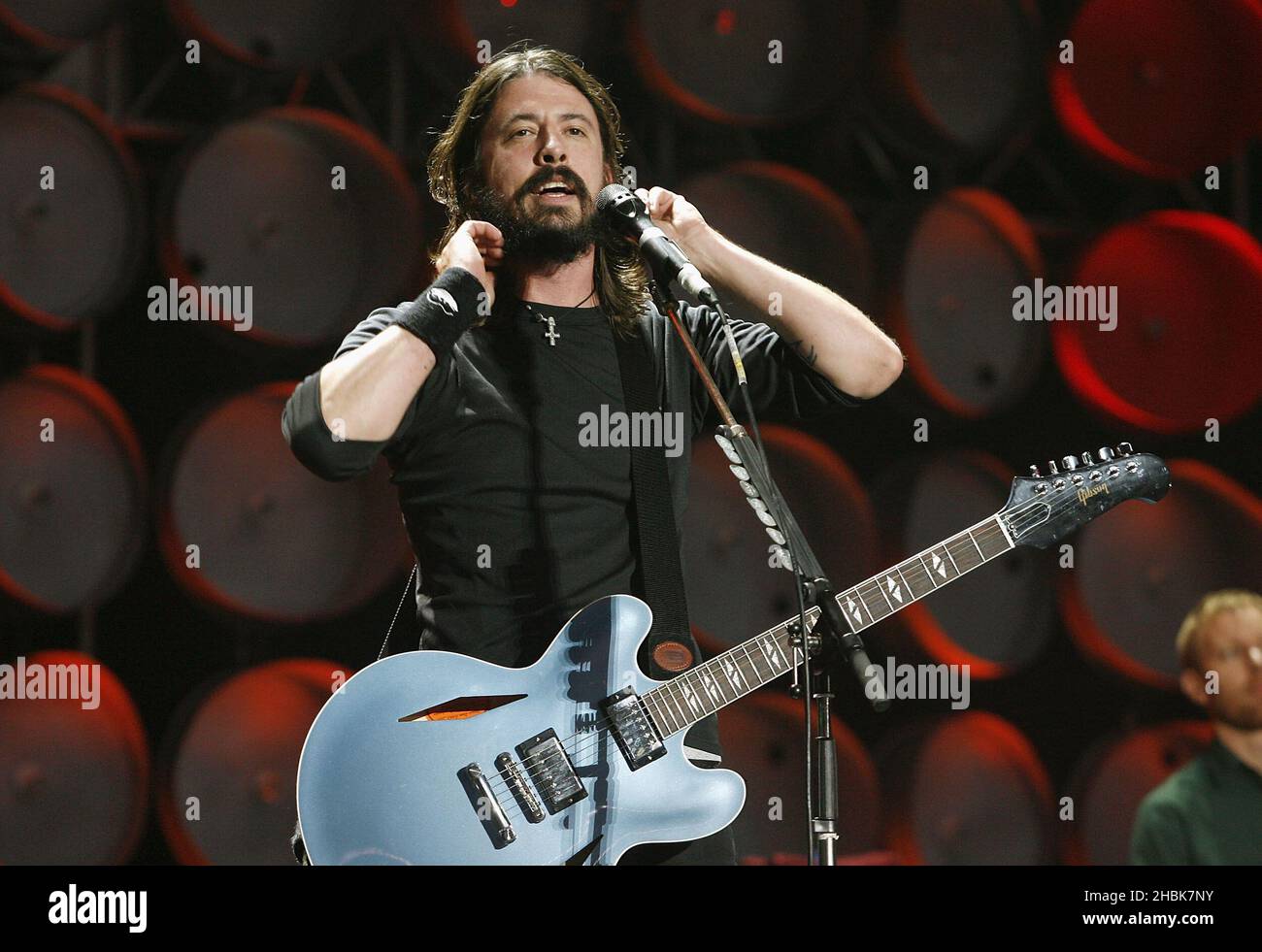 Dave Grohl of the Foo Fighters performs during the charity concert at ...