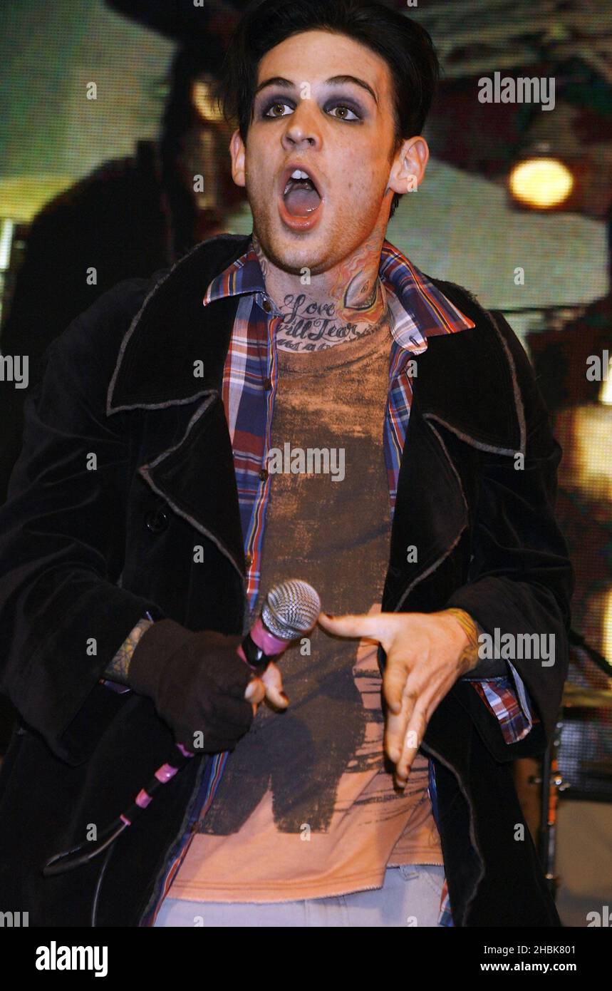 wiL Francis, lead singer of the band Aiden performs during an instore ...