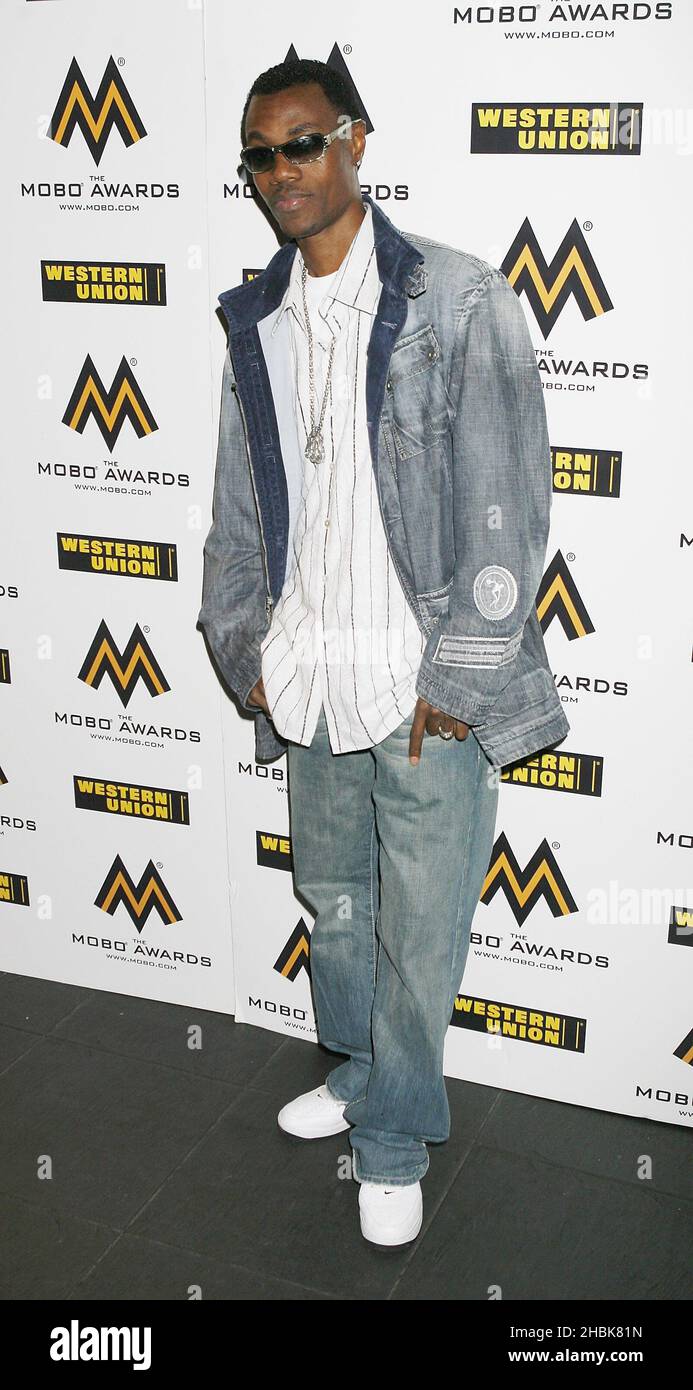 Wayne Wonder arriving at the Mobo Nominations at Movida in London Stock ...