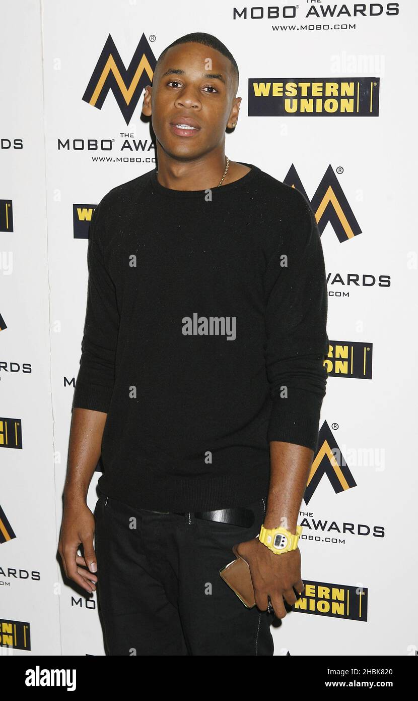 Reggie Yates arriving at the Mobo Nominations at Movida in London Stock ...