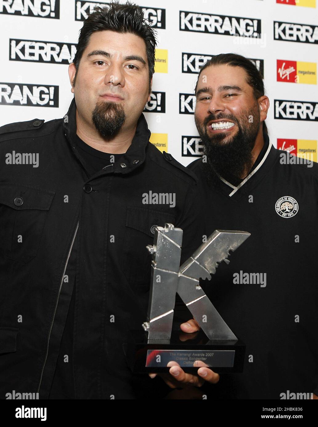 Deftones in the awards room at the kerrang awards hi-res stock ...