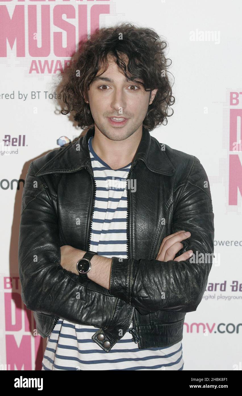Alex Zane arriving at the BT Digital Music Awards at the Roundhouse in ...
