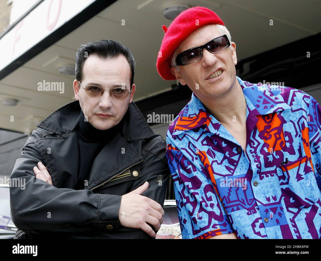 David Vanian and Captain Sensible of The Damned poses during a ...