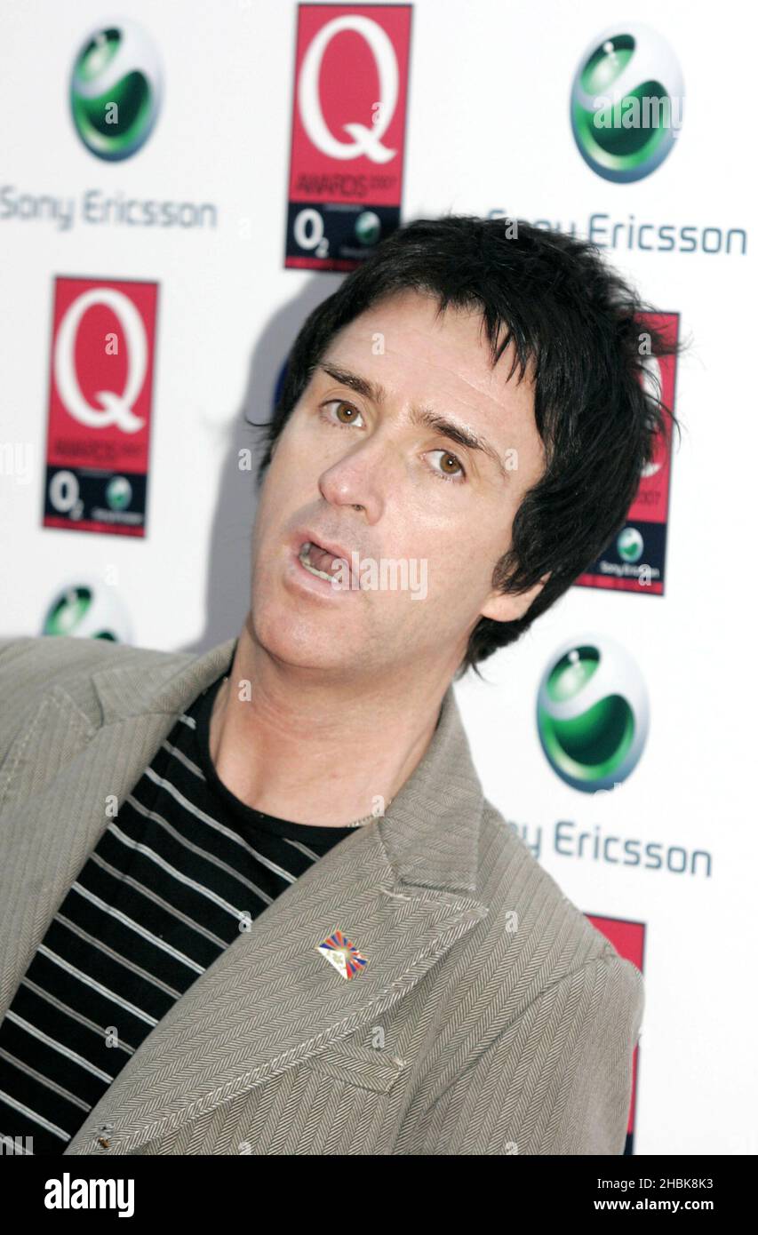 Johnny Marr in the press room at the Q Awards 2007 at the Grosvenor ...