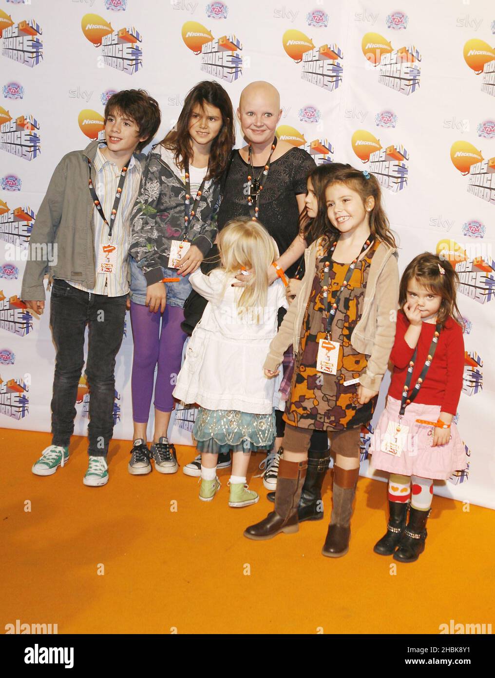 Gail Porter and family arriving for the Nickelodeon Kids Choice Awards ...