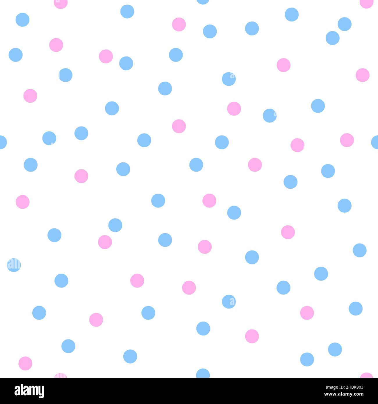 Pink and Blue Seamless Dot Repeat Pattern in White Background with Polkadots Stock Vector Image ...
