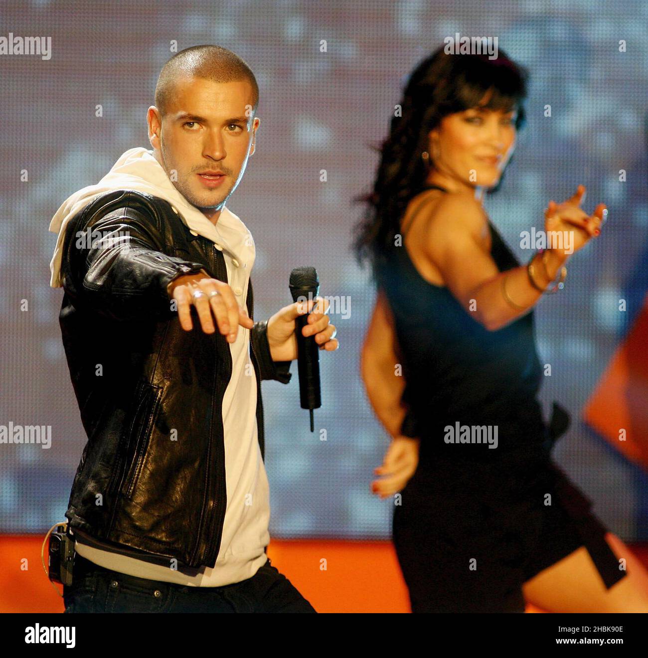 Shayne Ward on stage during the Nickelodeon Kids Choice Awards at Excel ...