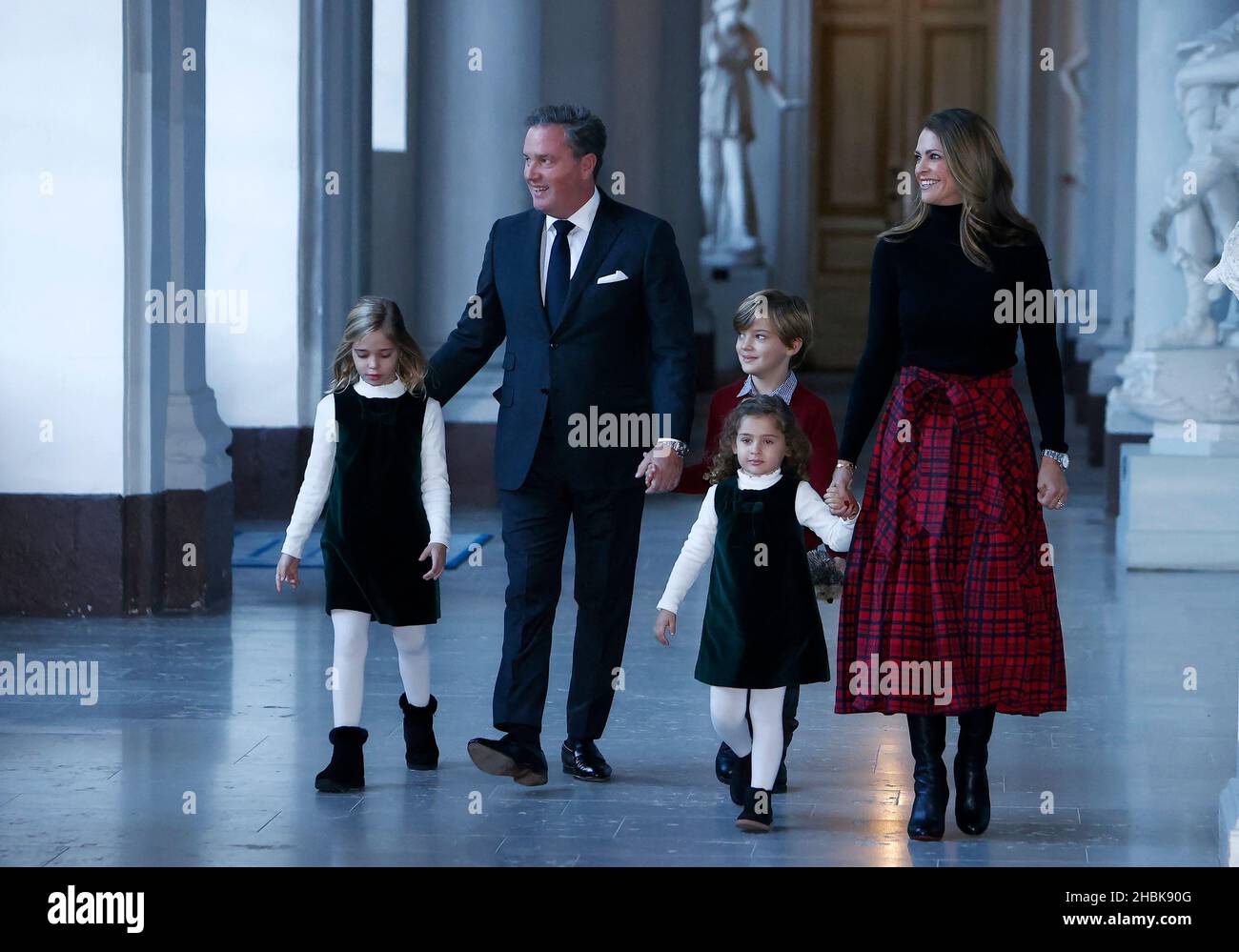 Stockholm, Sweden. 20th Dec, 2021. Sweden's Princess Madeleine, husband ...