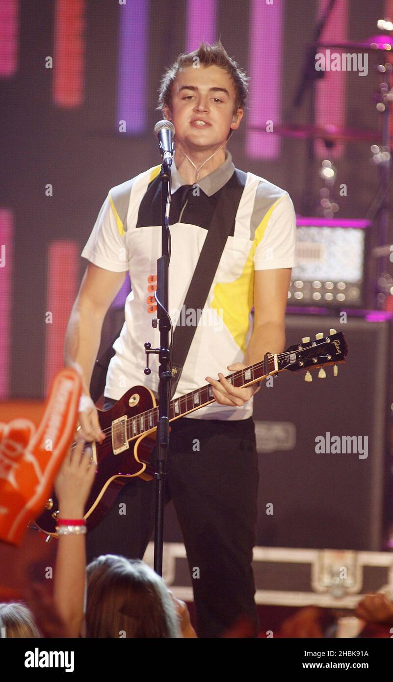 McFly perform on stage during the Nickelodeon Kids Choice Awards at ...