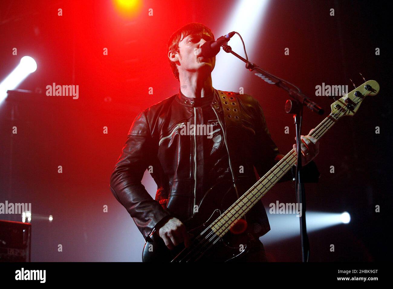 Richard Jones of Stereophonics live on stage at Wembley Arena in London ...