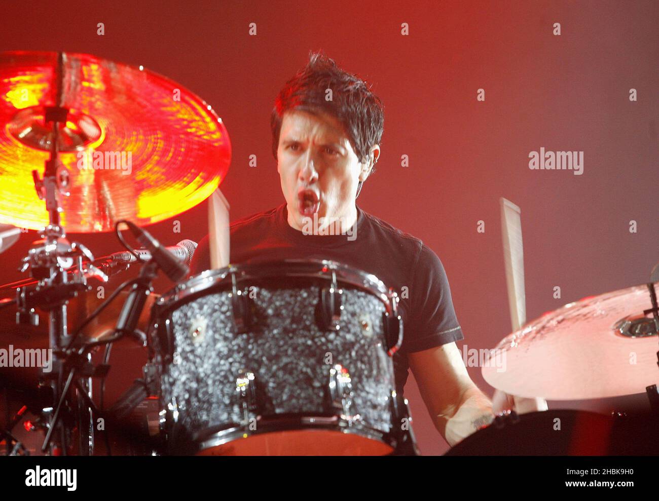 Steve Gorman of Stereophonics live on stage at Wembley Arena in London ...