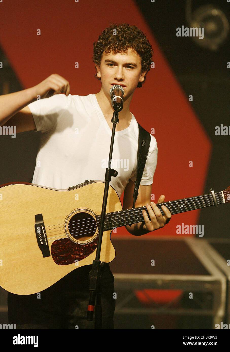 Richard Fleeshman performs on stage at the 15th Anniversary at the G-A ...