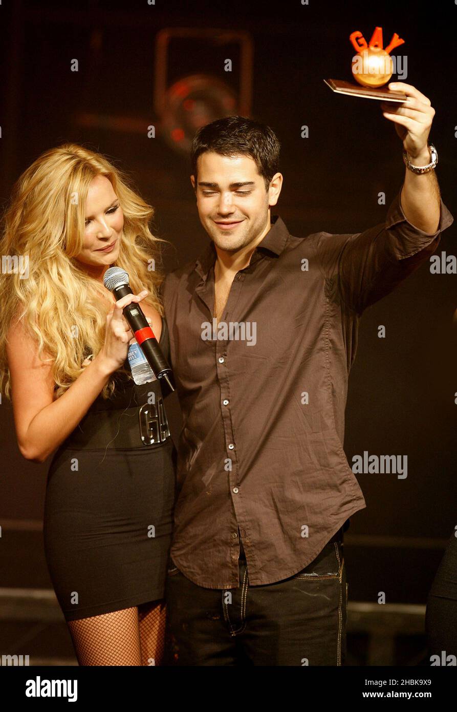 Jesse Metcalfe and Nadine Coyle of Girls Aloud on stage at the 15th ...