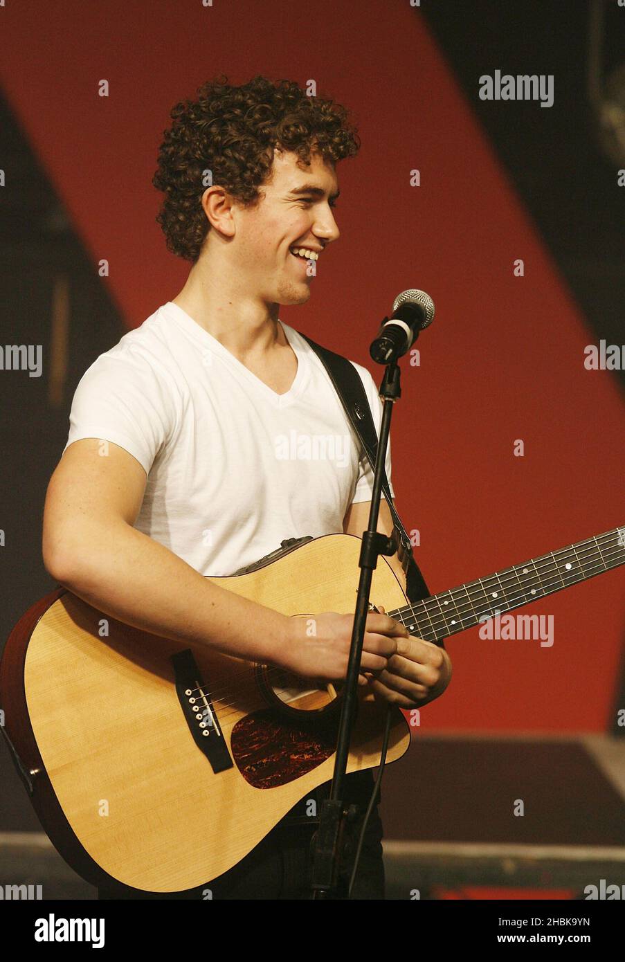 Richard Fleeshman performs on stage at the 15th Anniversary at the G-A ...